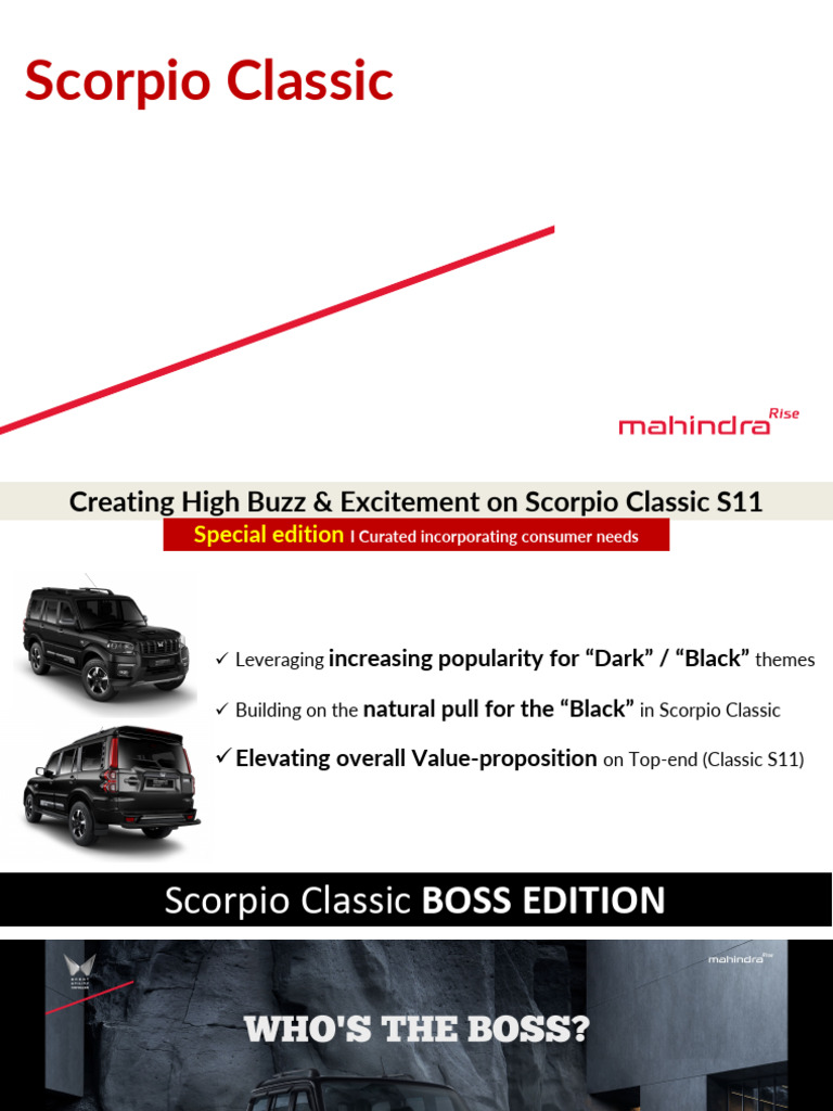 Scorpio Classic - BOSS EDITION | PDF | Sports Cars | Cars Of The United ...