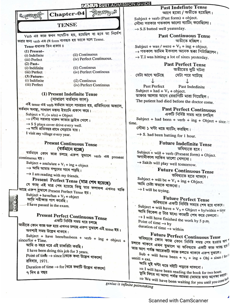 Tense SVA RFV Correction Genius | PDF