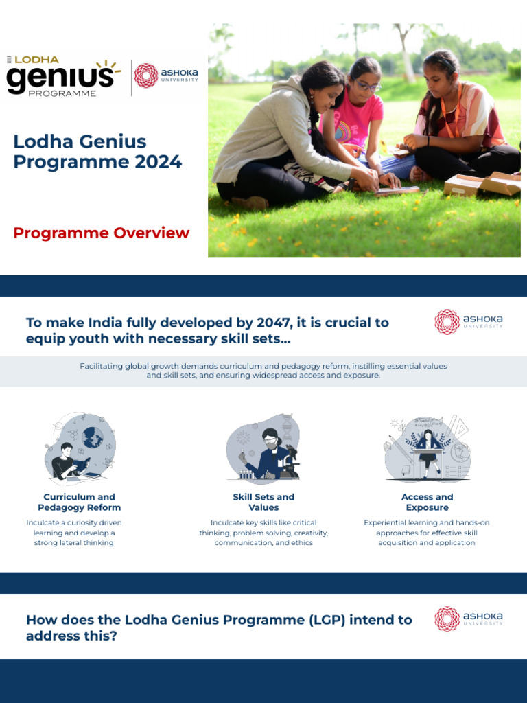 Lodha Genius Programme 2024 Programme Overview - For Partners | PDF ...