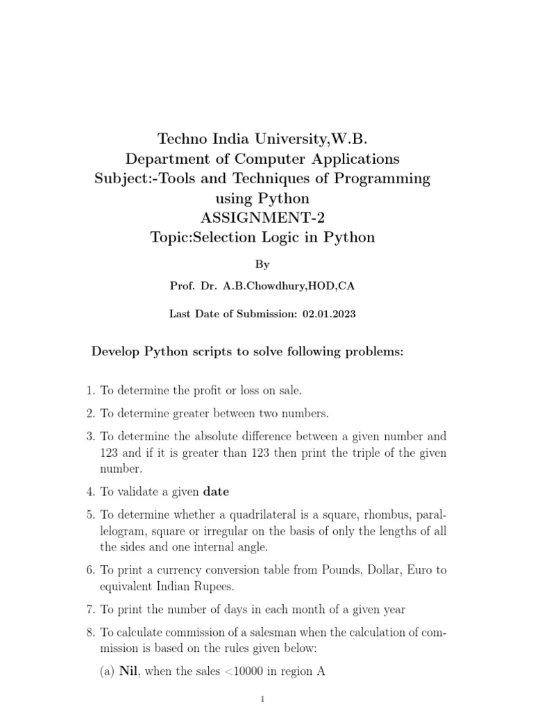 Python Assignment-2 | PDF