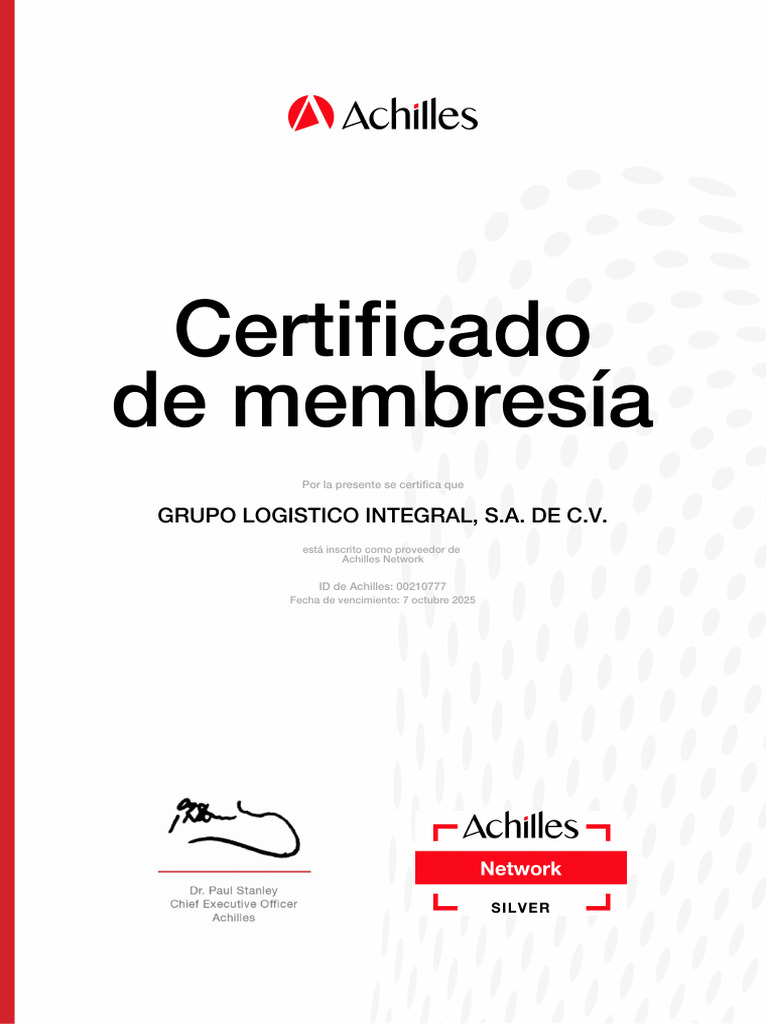 Cert - Achilles Network - Silver | PDF