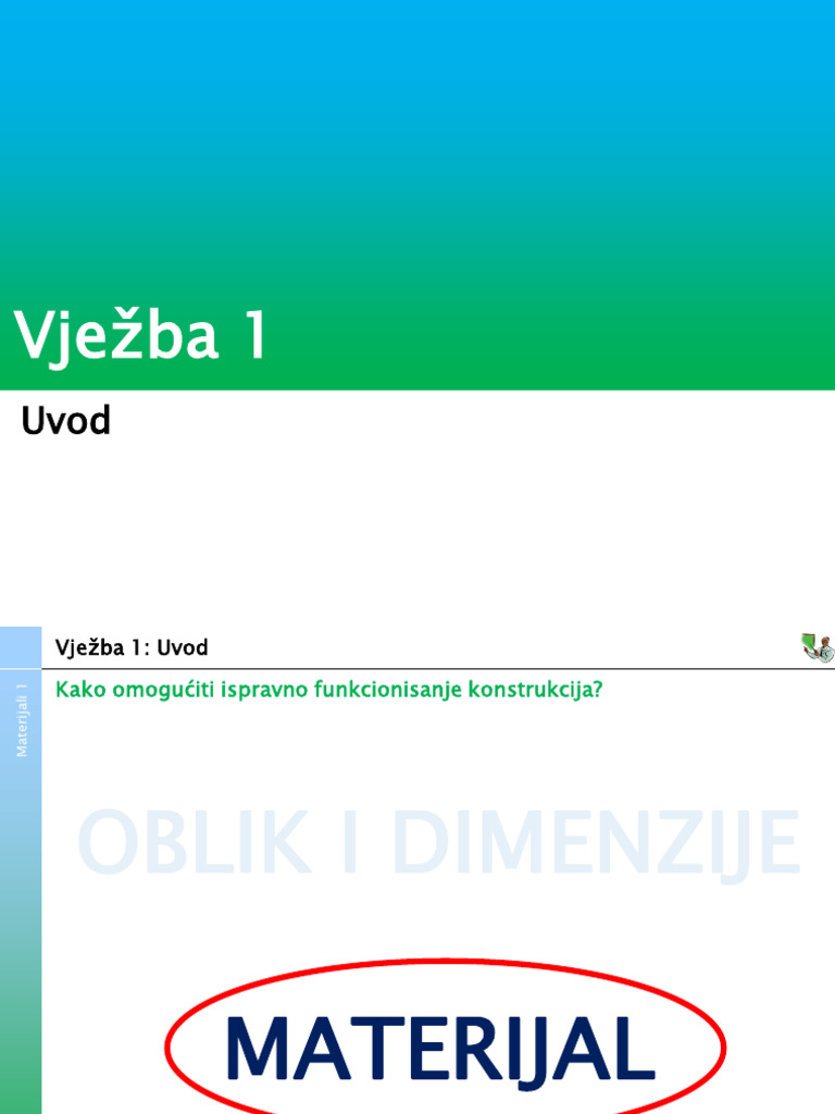 Materijali 1 Vjezba 1 | PDF