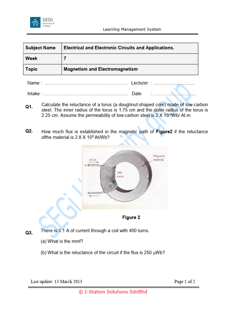 Week 7 Tutorial | PDF
