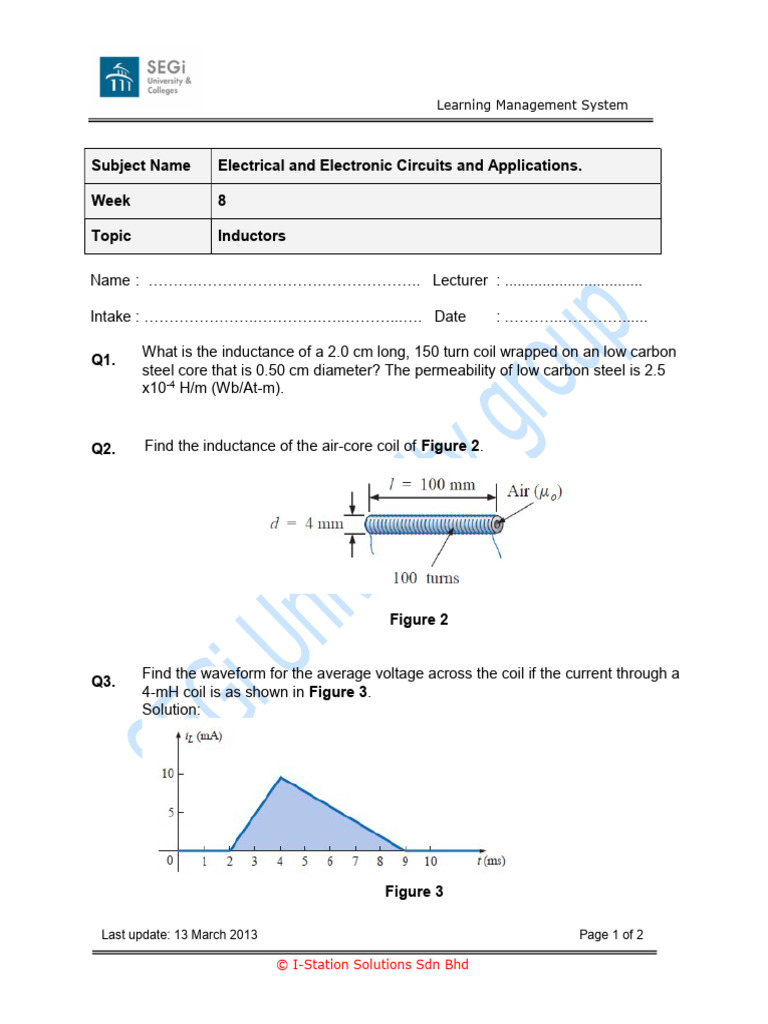 Week 8 Tutorial | PDF