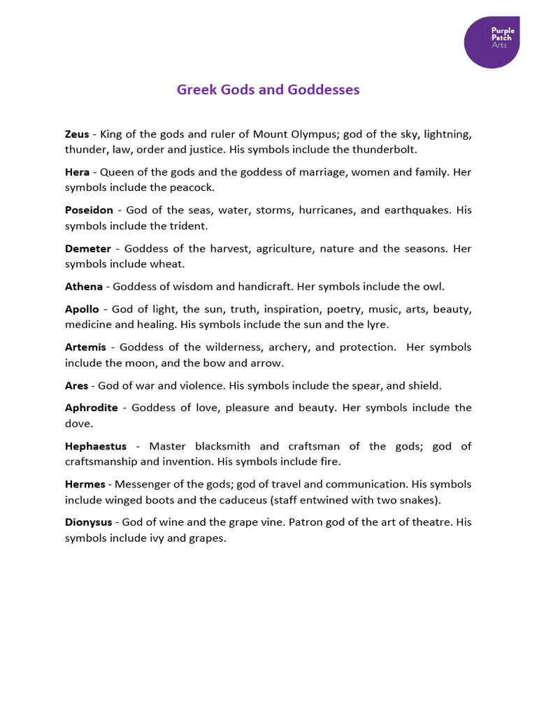 Gods and Godesses | PDF