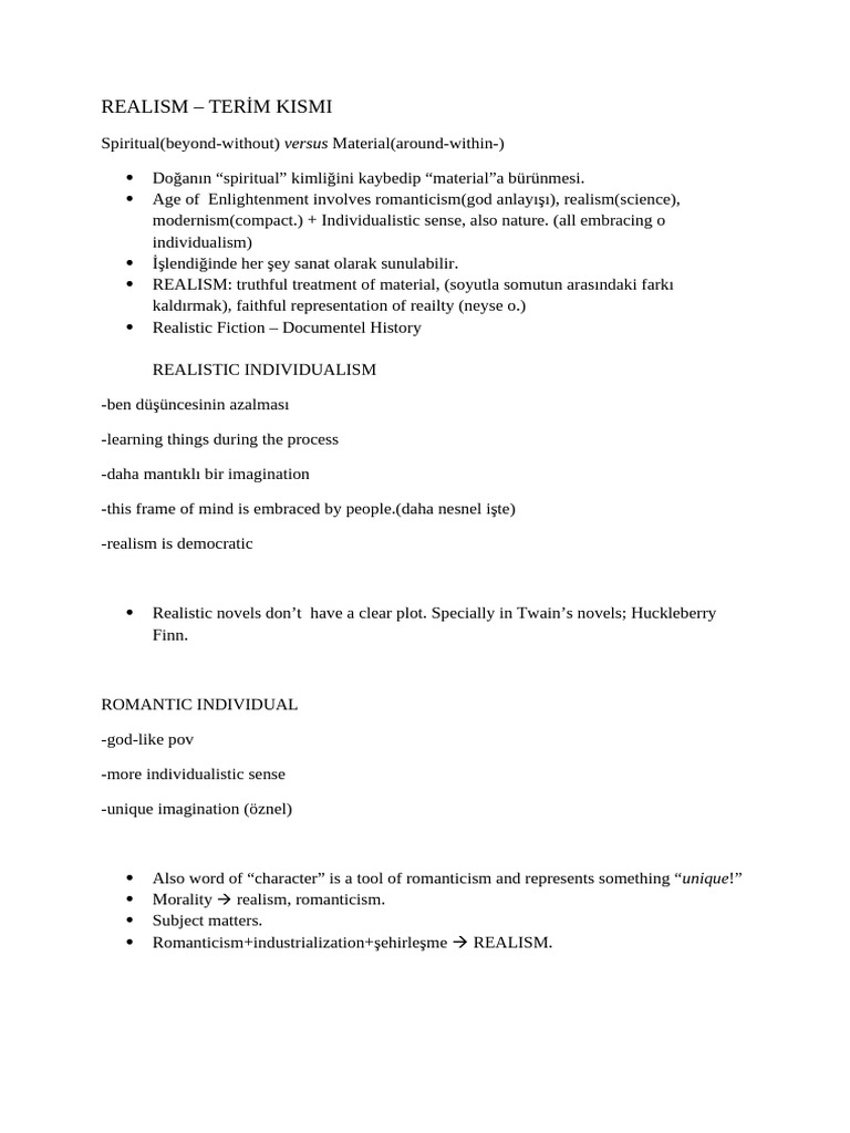 REALISM | PDF | Huckleberry Finn