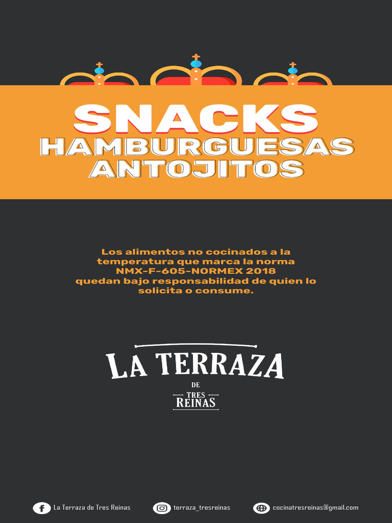Carta Terraza Tres Reinas-10-23 | PDF | Cocina | Cocina occidental