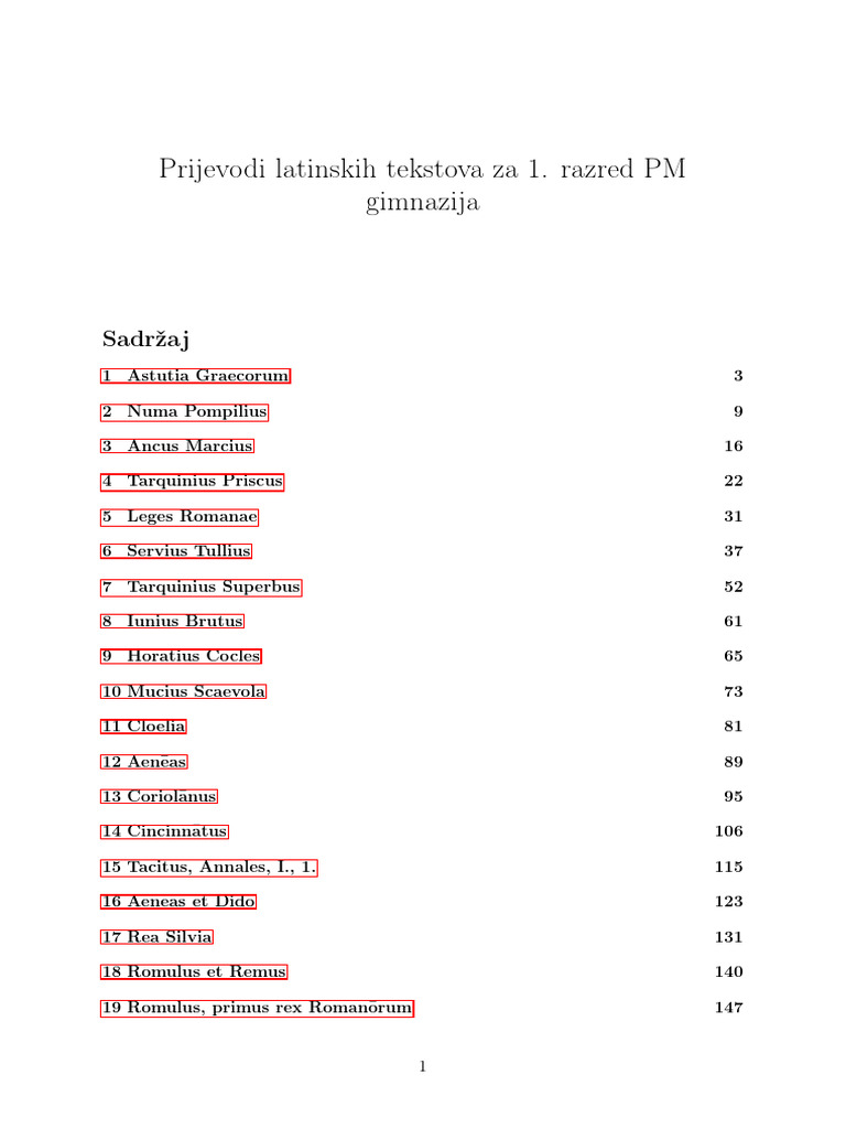 Prvi Razred Latinski-4 | PDF