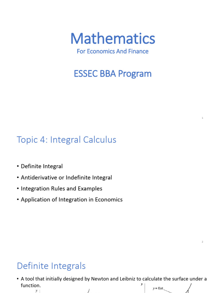 Math Economics Finance 4 A | PDF | Calculus | Integral