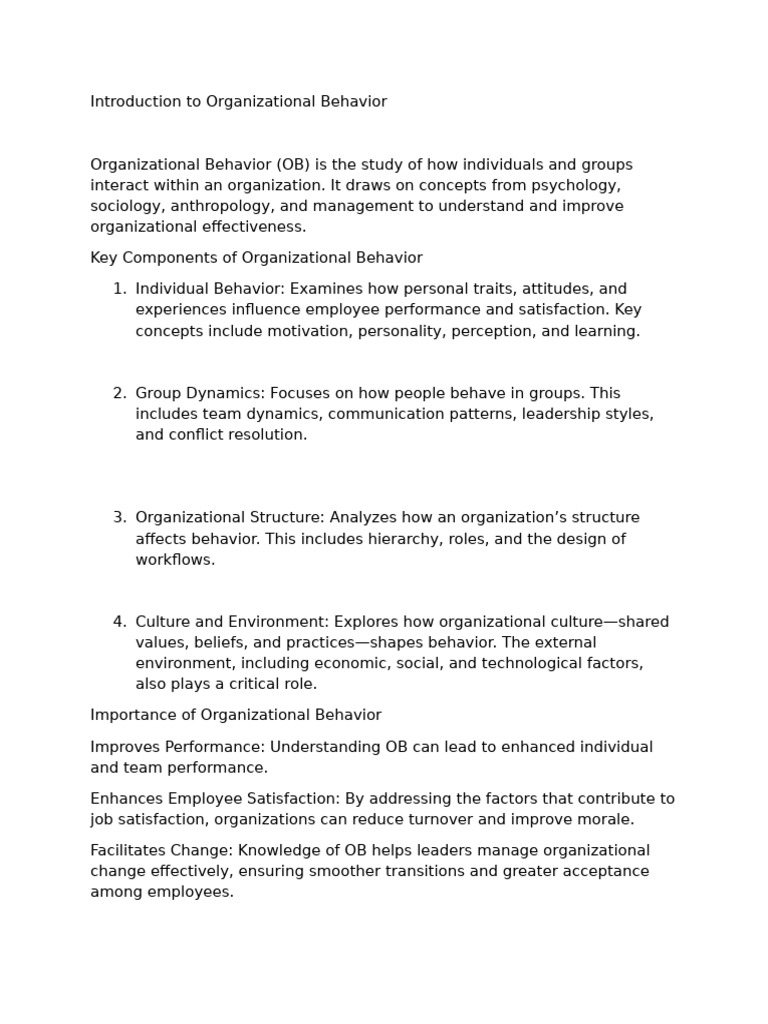 Organizational Behavior 22 | PDF