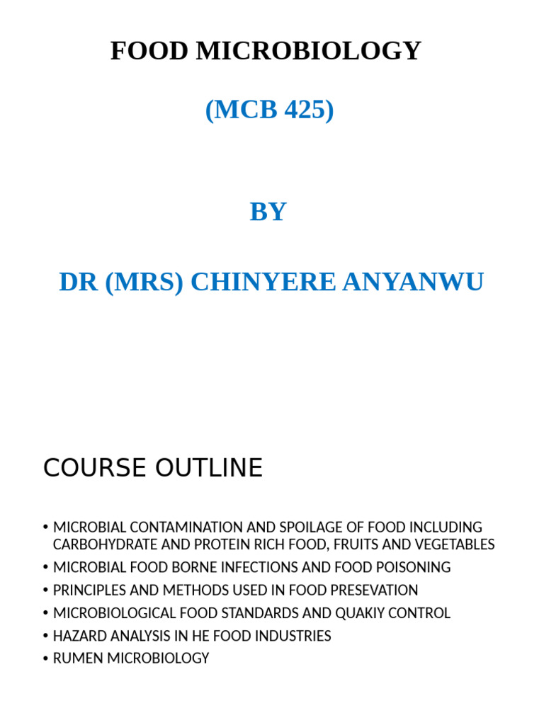 Food Microbiology | PDF | Foodborne Illness | Fermentation