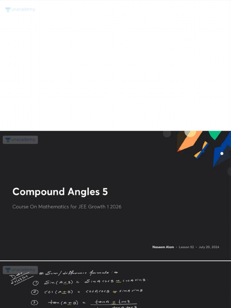 Compound Angles 5 With Anno 1723706467073 | PDF