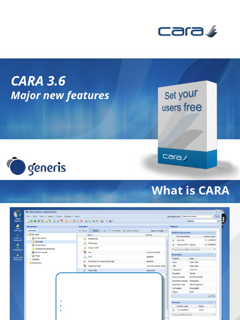 CARA v3.6 Major New Features | PDF | Computing | Software