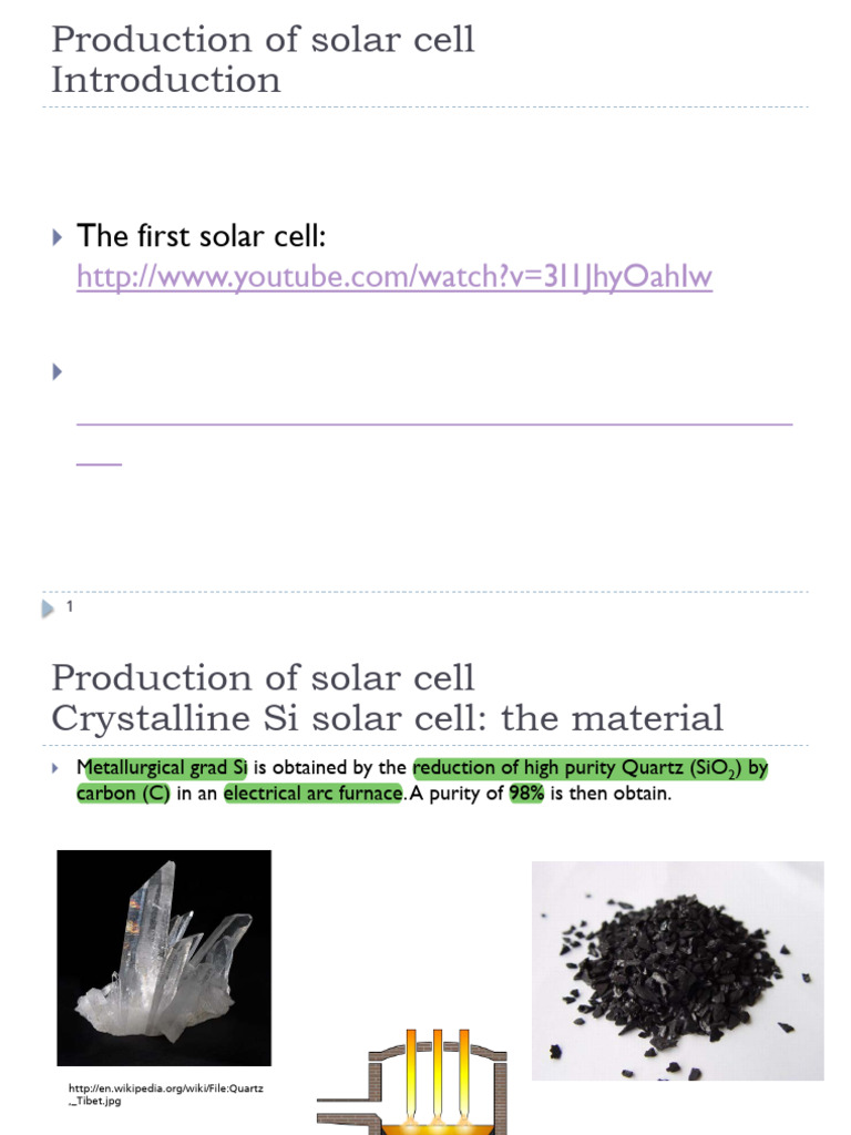 Solar Cell Production Process Explained | PDF | Silicon | Solar Cell
