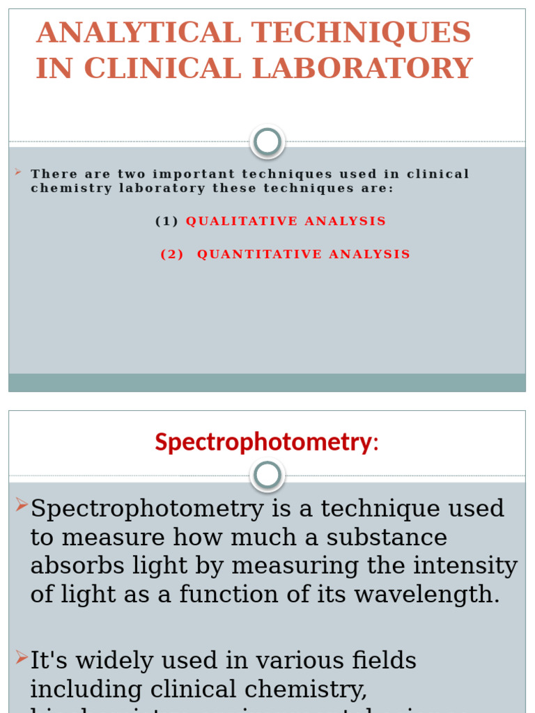 Analytical Techniques in Clinical Chemistry | PDF | Elisa | Immunoassay