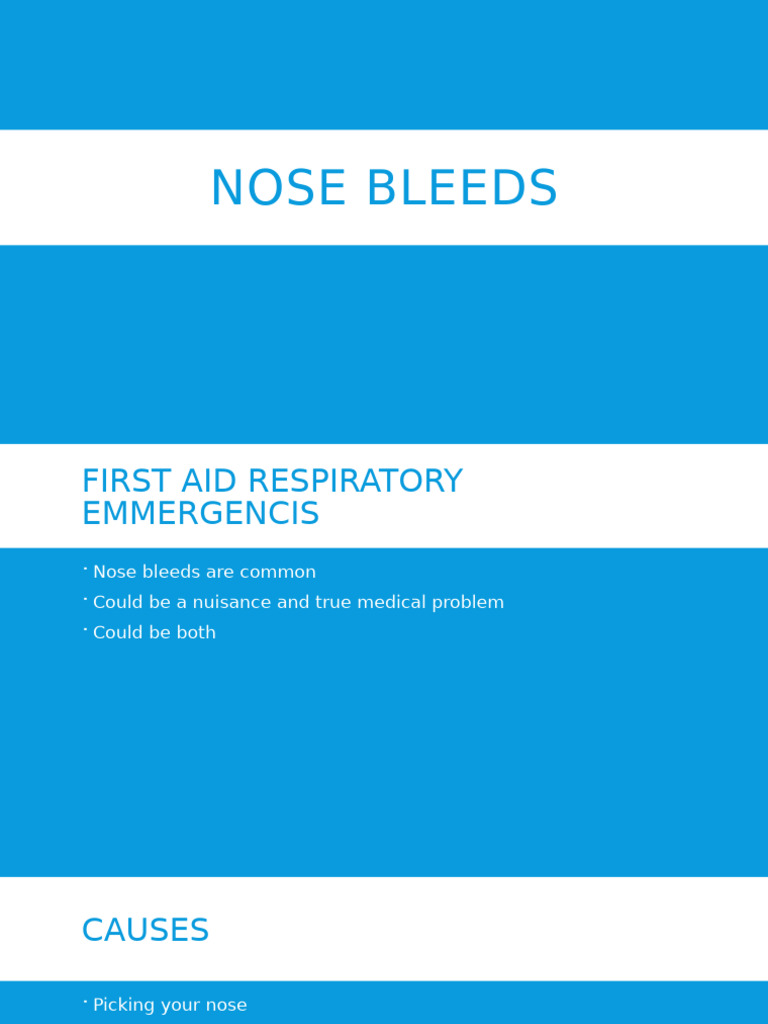 First Aid for Nose Bleeds Guide | PDF