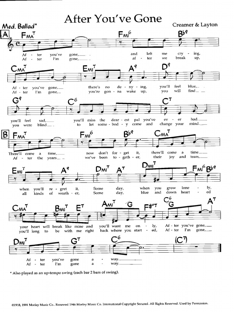 After Youve Gone BB | PDF