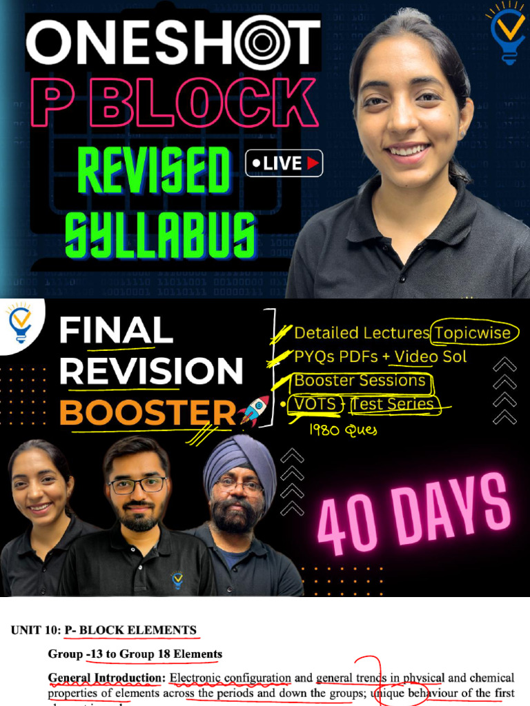 P Block Elements One Shot Revised Syllabus | PDF