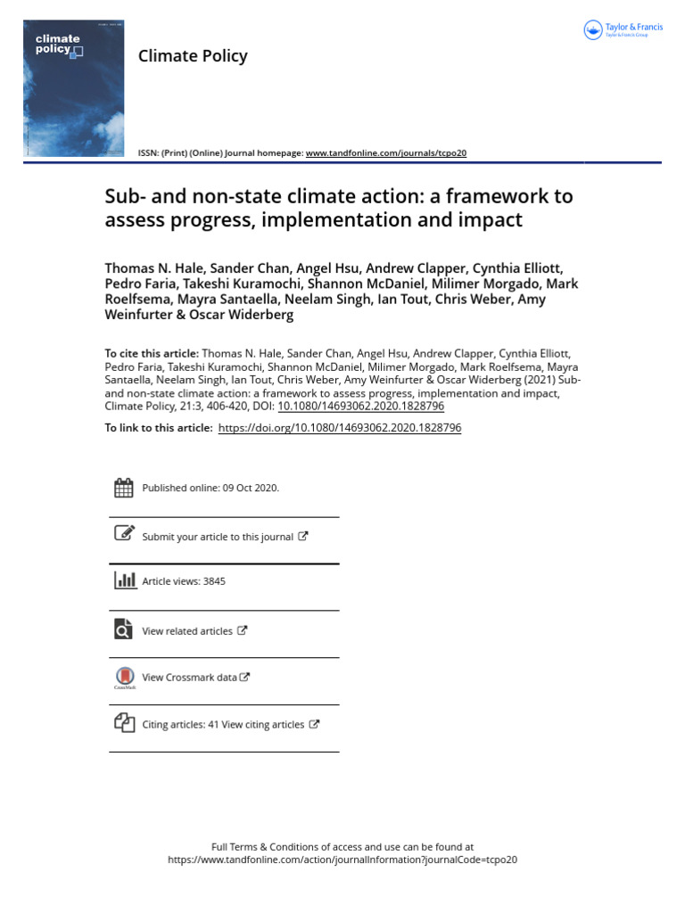 Framework for Assessing Climate Action Impact | PDF | Climate Change ...