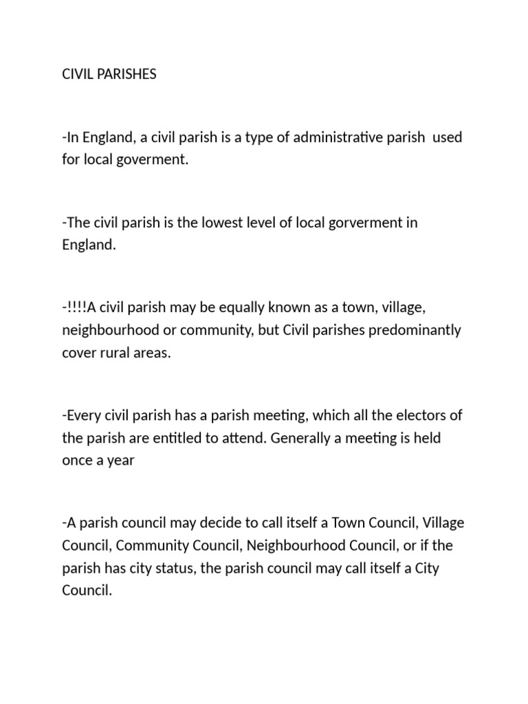 Civil Parishes | PDF
