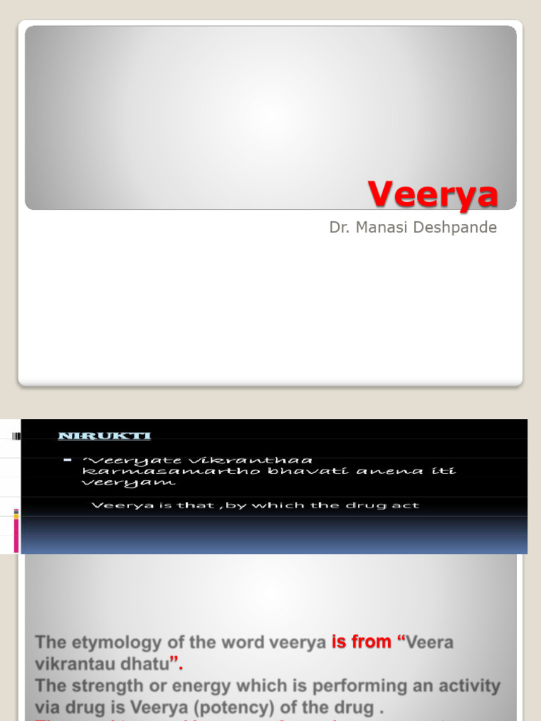 Veerya_ Prabav_ Dr. MMD | PDF