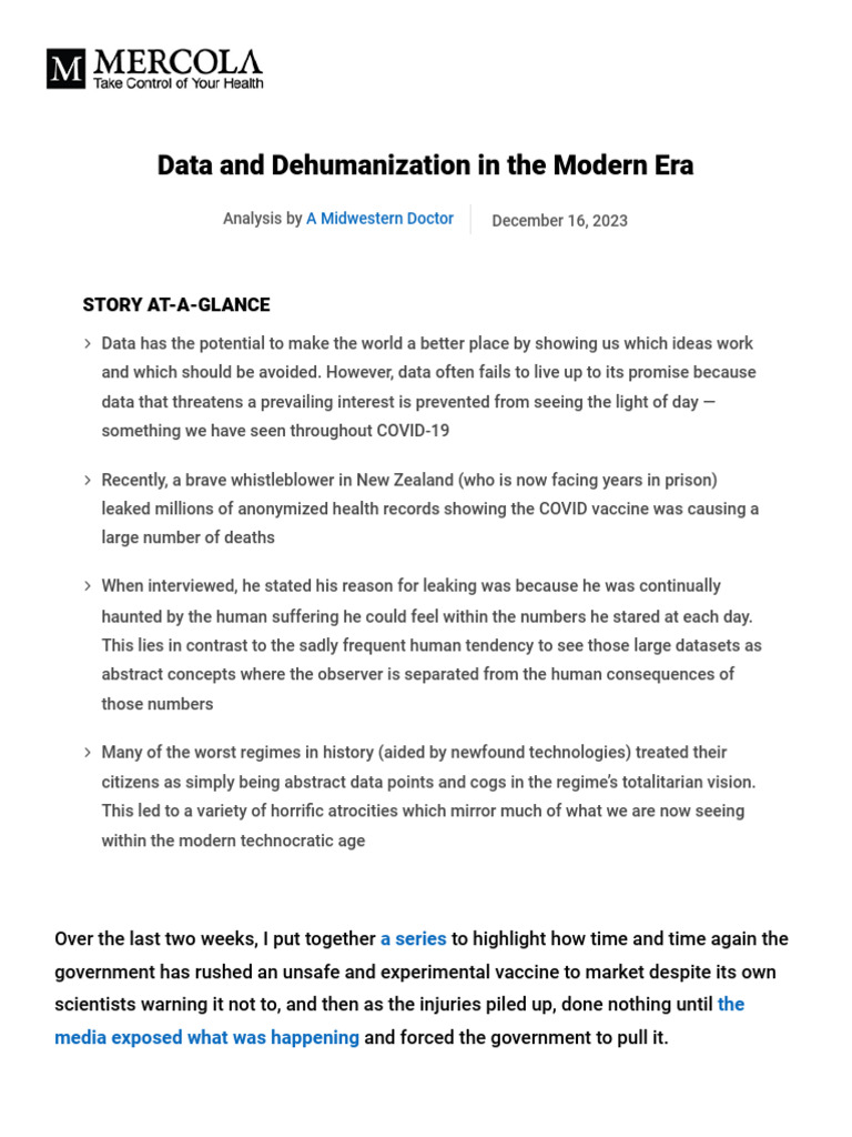 Data and Dehumanization PDF | PDF | Julian Assange | Diplomatic Mission