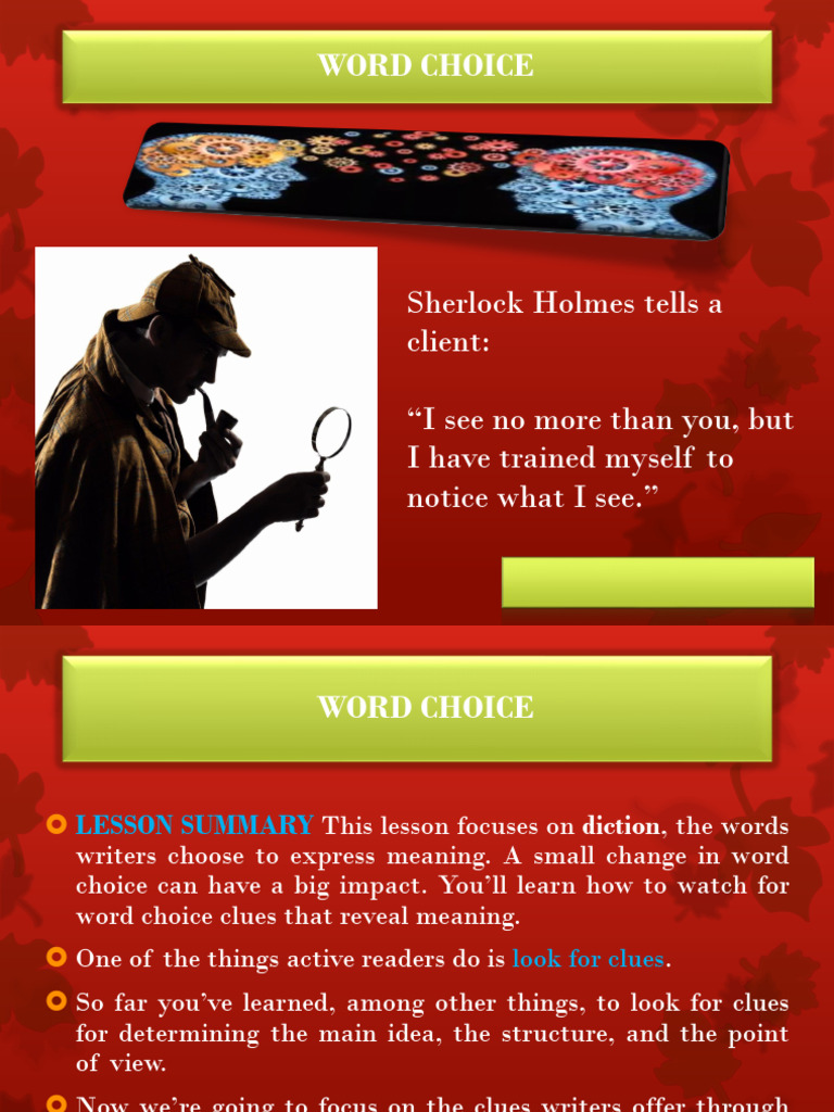 5 Word choice | PDF | Inference | Cognitive Science