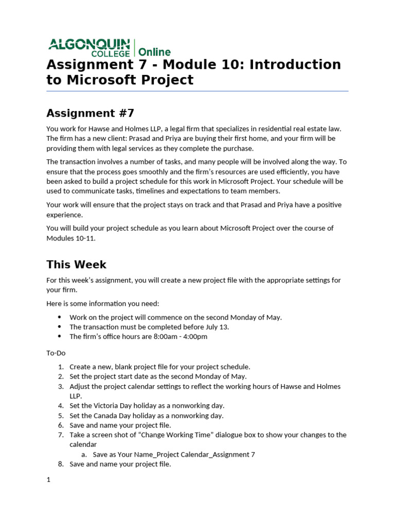Assignment 7 - Module 10 | PDF