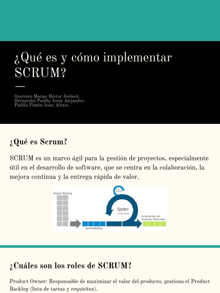 ¿Qué Es y Cómo Implementar SCRUM | PDF | Scrum (desarrollo de software ...