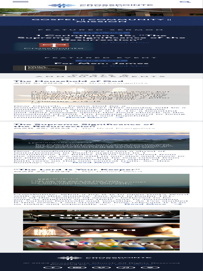 CrossPointe Church Columbus, GA Home | PDF