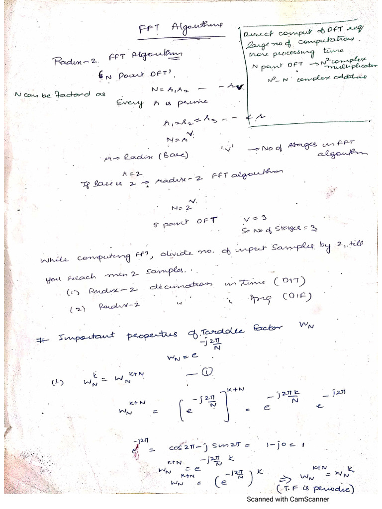 CEC ECE 5th DSP UNIT2 FFT | PDF
