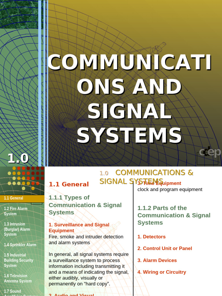 2 Communication & Signal | PDF | Security Alarm | Telephone