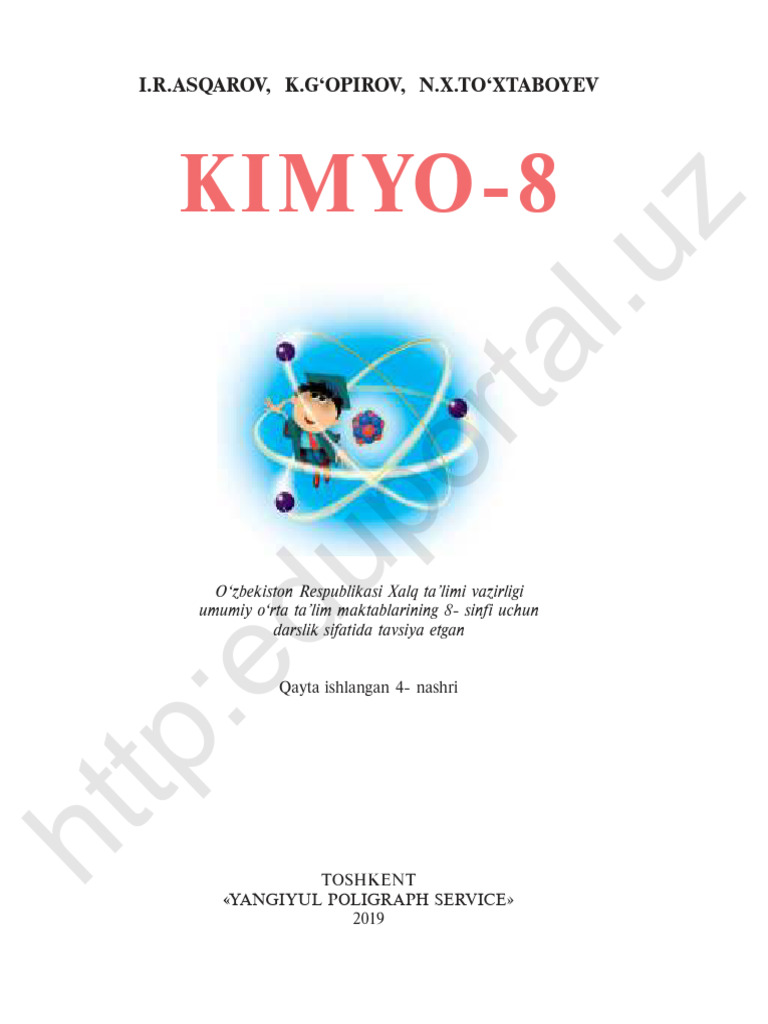 Kimyo 8-Sinf 2 | PDF