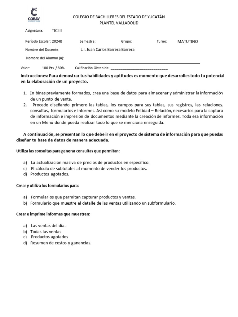 Proyecto Tic III - BD | PDF | Bases de datos | Informática