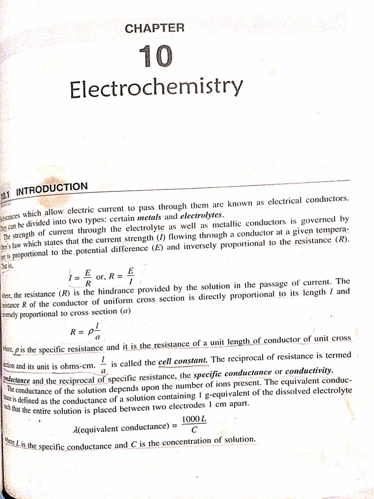 Electrochemistry Pdf