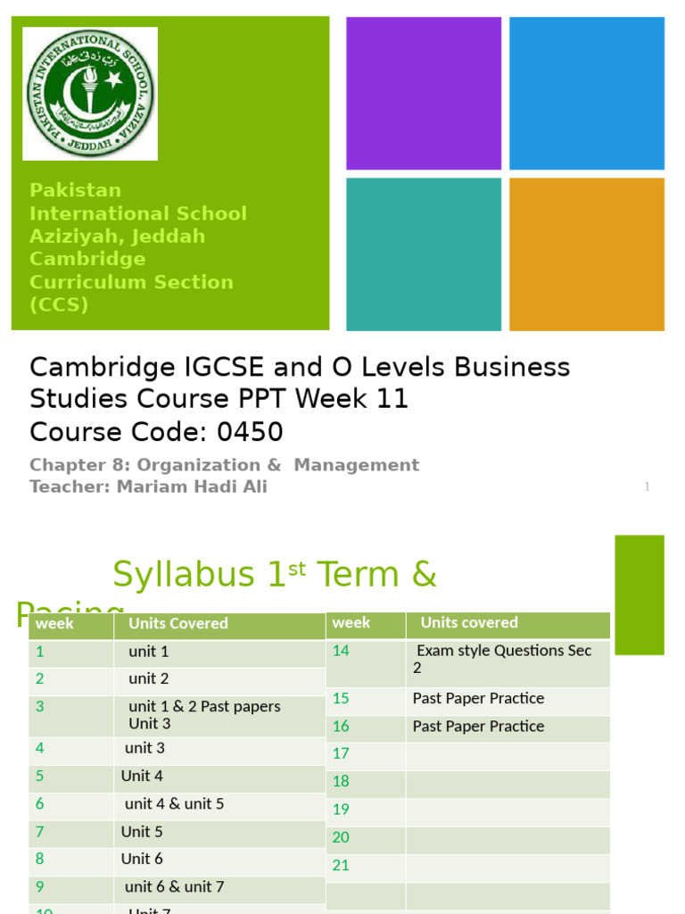 Business Unit 8 Week 11 Lesson 3 IGCSE | PDF
