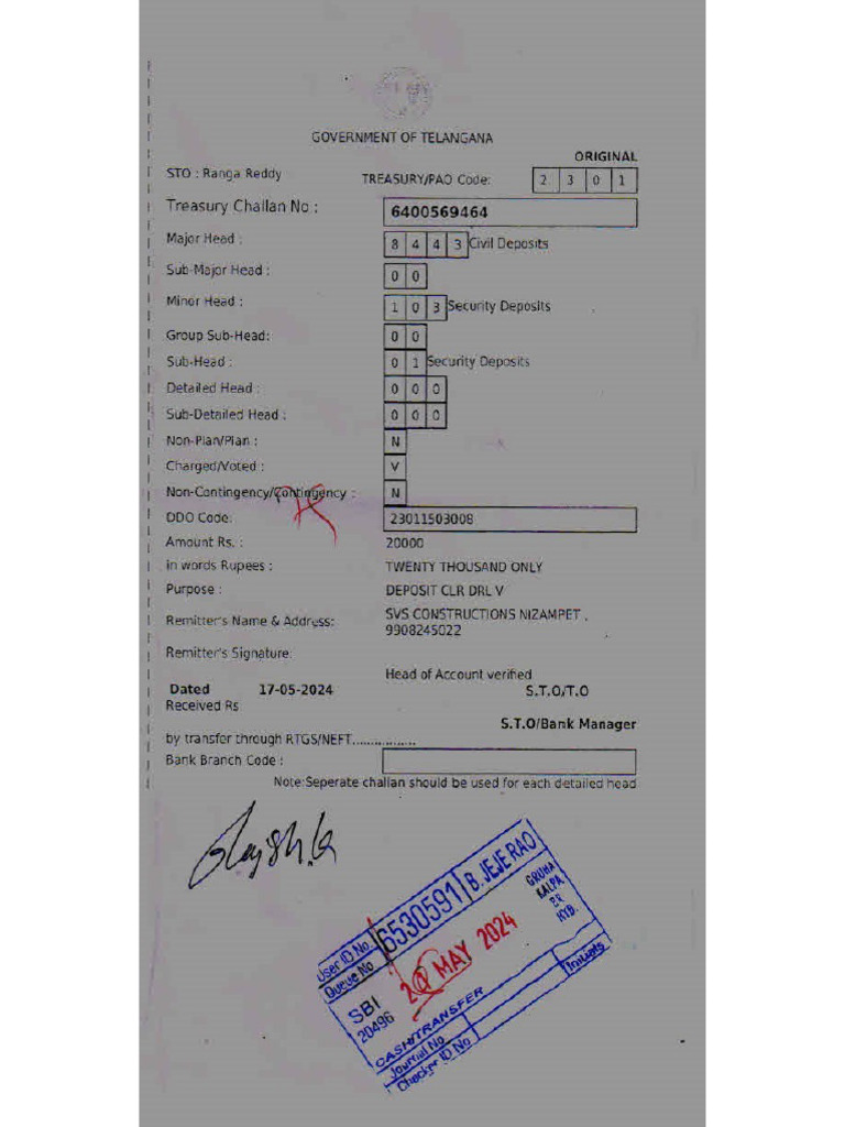 NCCL202441647 Deposit Challan | PDF