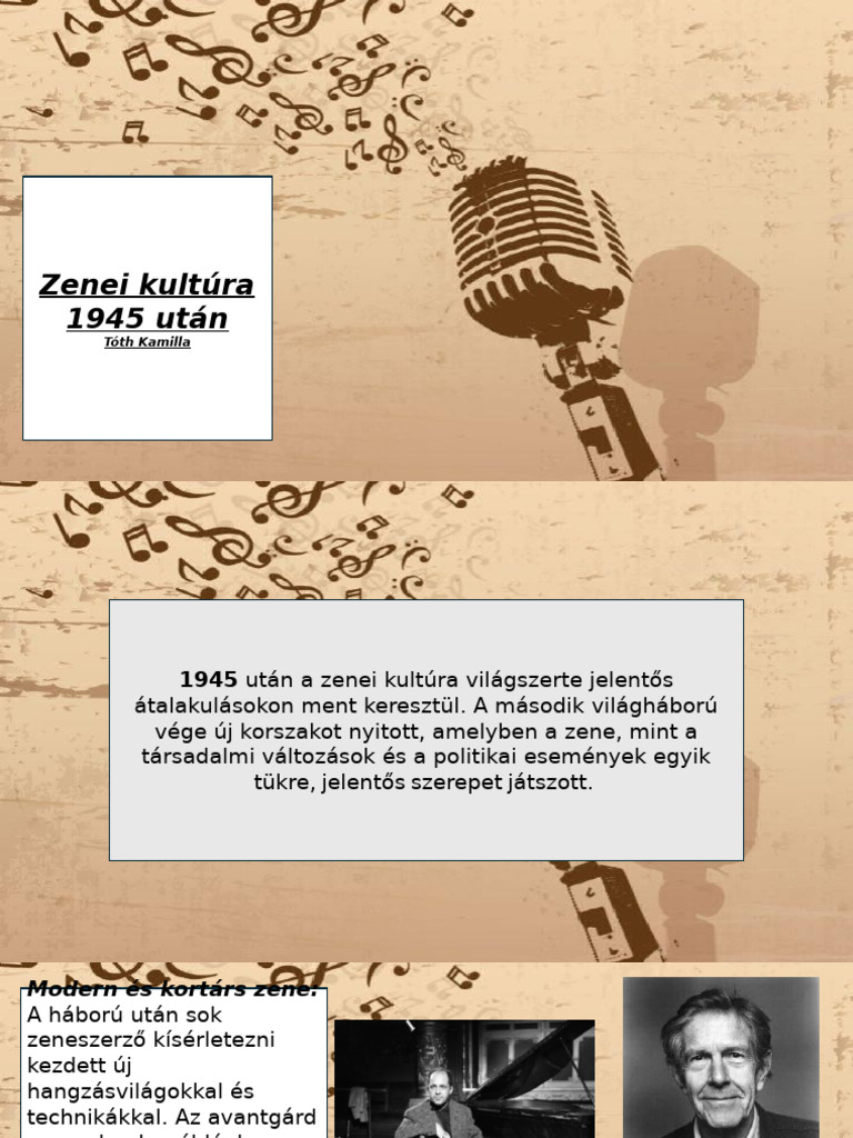 A Zene Kultúra 1945 Után | PDF