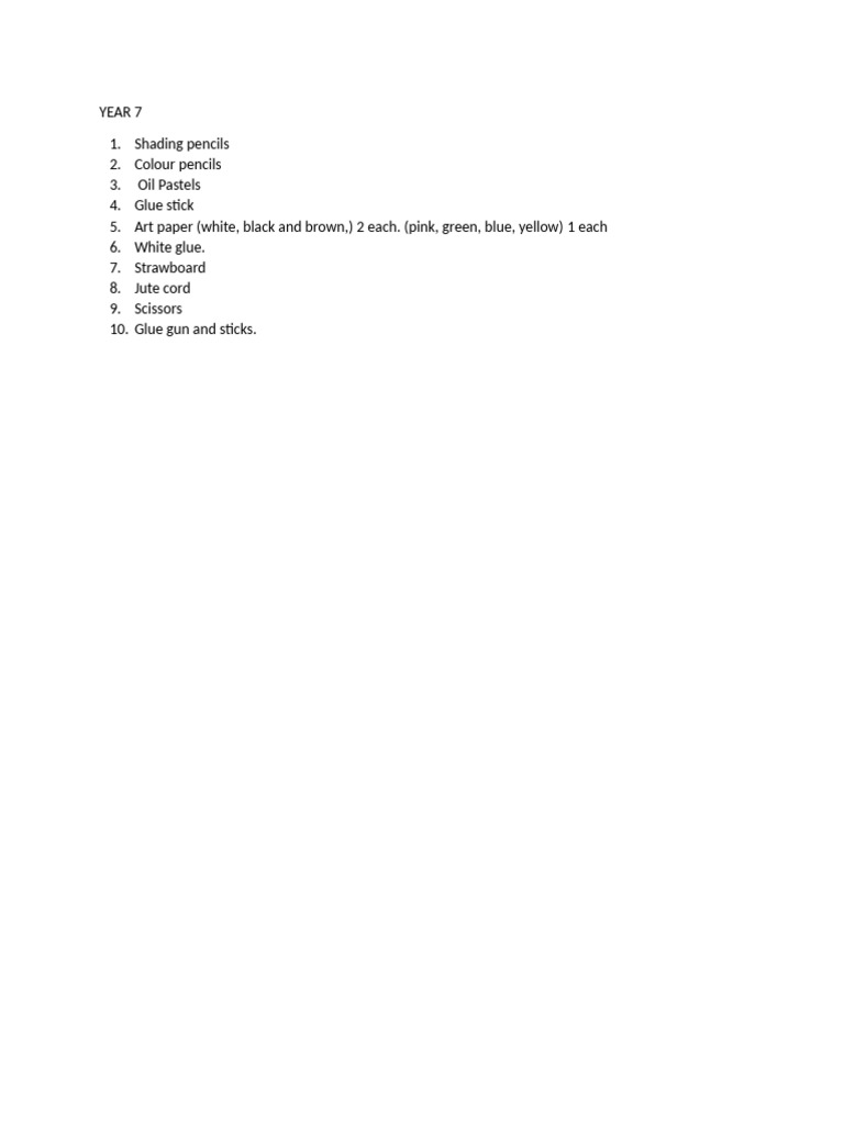Year 7 | PDF