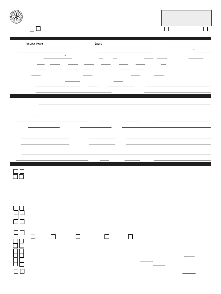 Texas Adult Driver License Form | PDF | Felony | Voter Registration