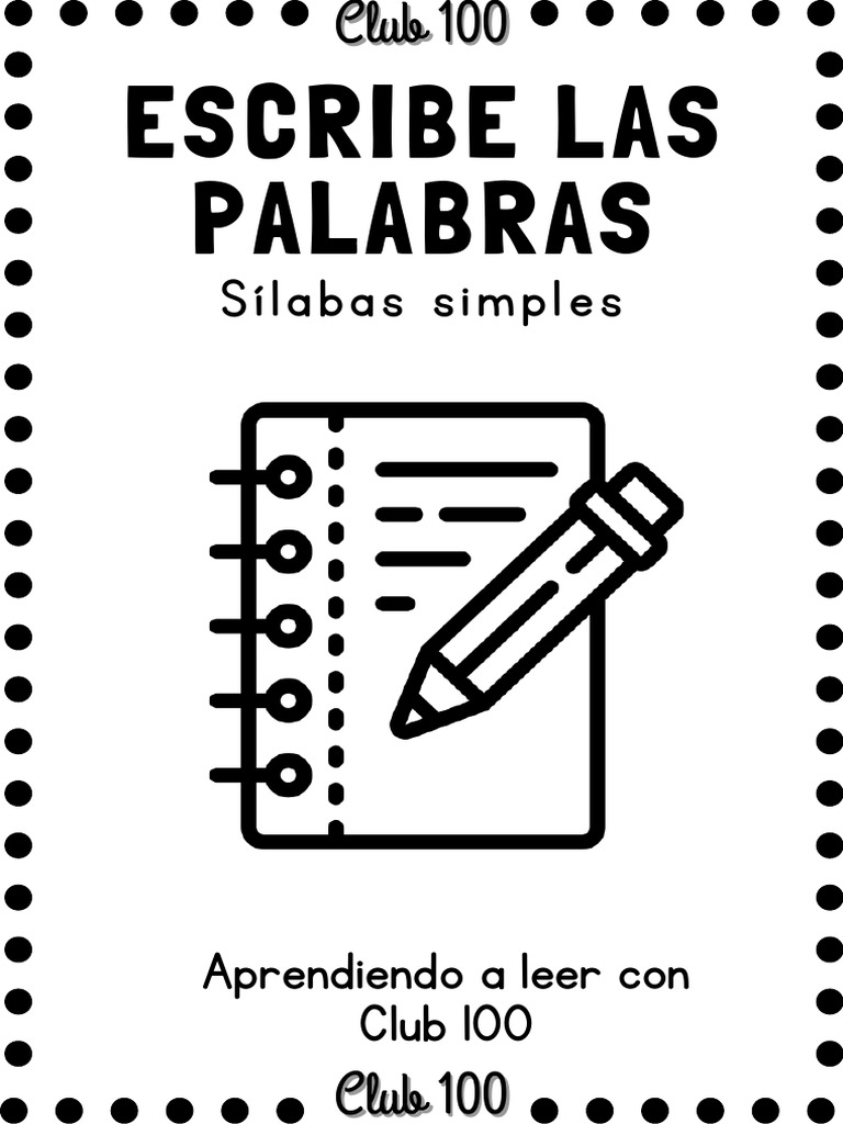 Escribe Las Palabas - Silabas Simples | PDF