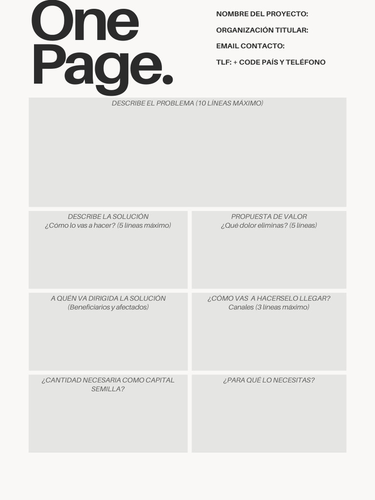 One Page 1 | PDF