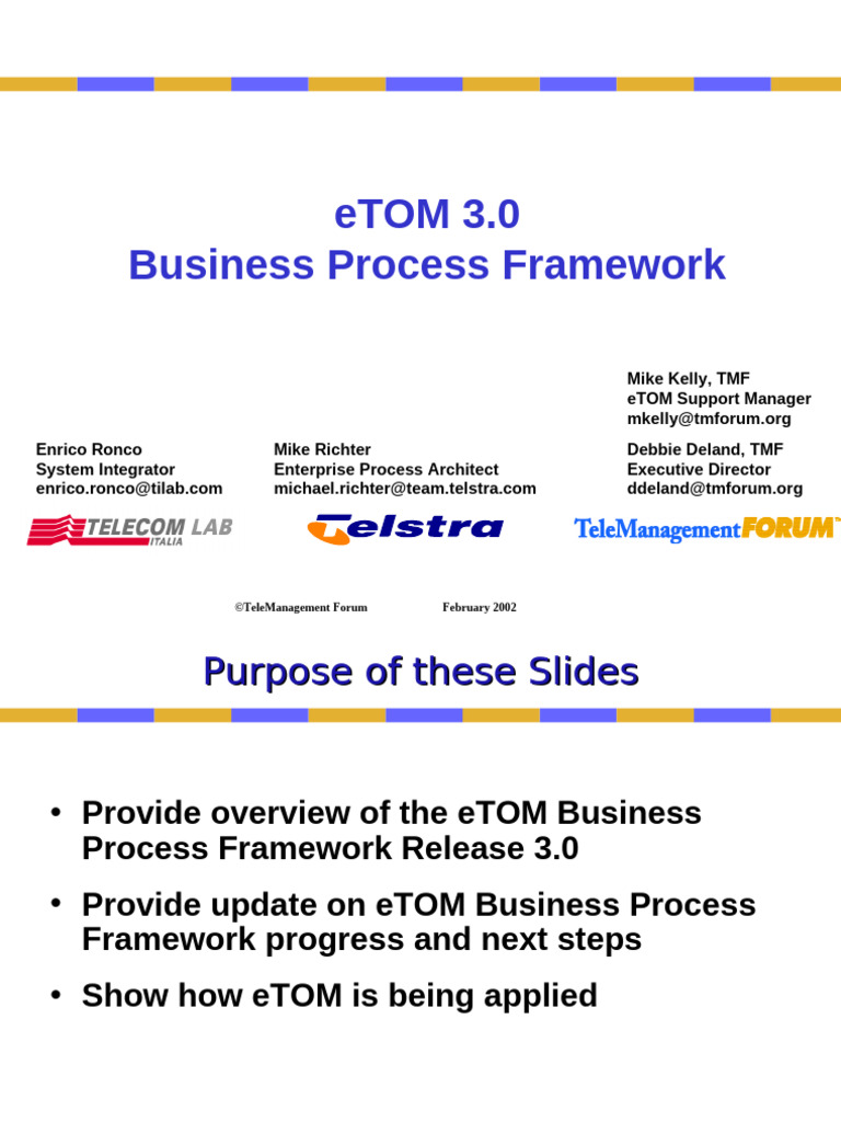 Etom 3 0 Intro | PDF | Business Process | Business