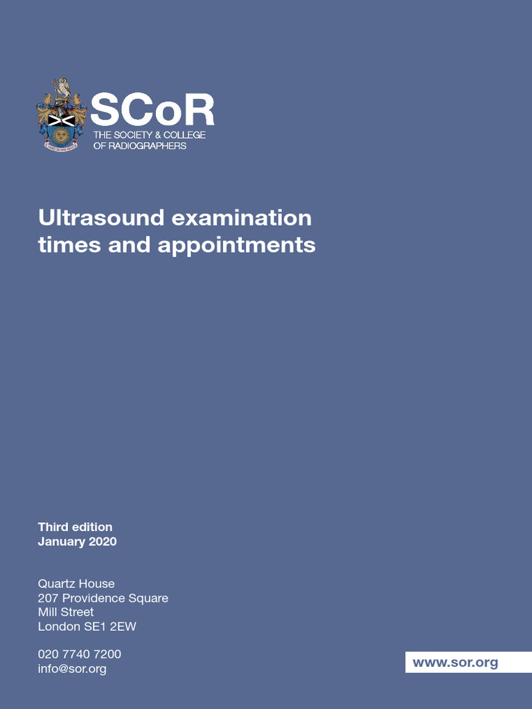 Ultrasound Appointment Time Guidelines | PDF | Radiology | Medical ...