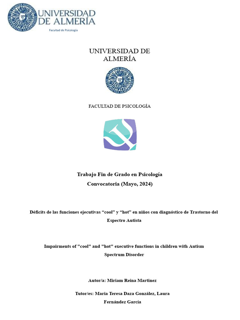 TFG Borrador Merged | PDF | Espectro autista | Las emociones