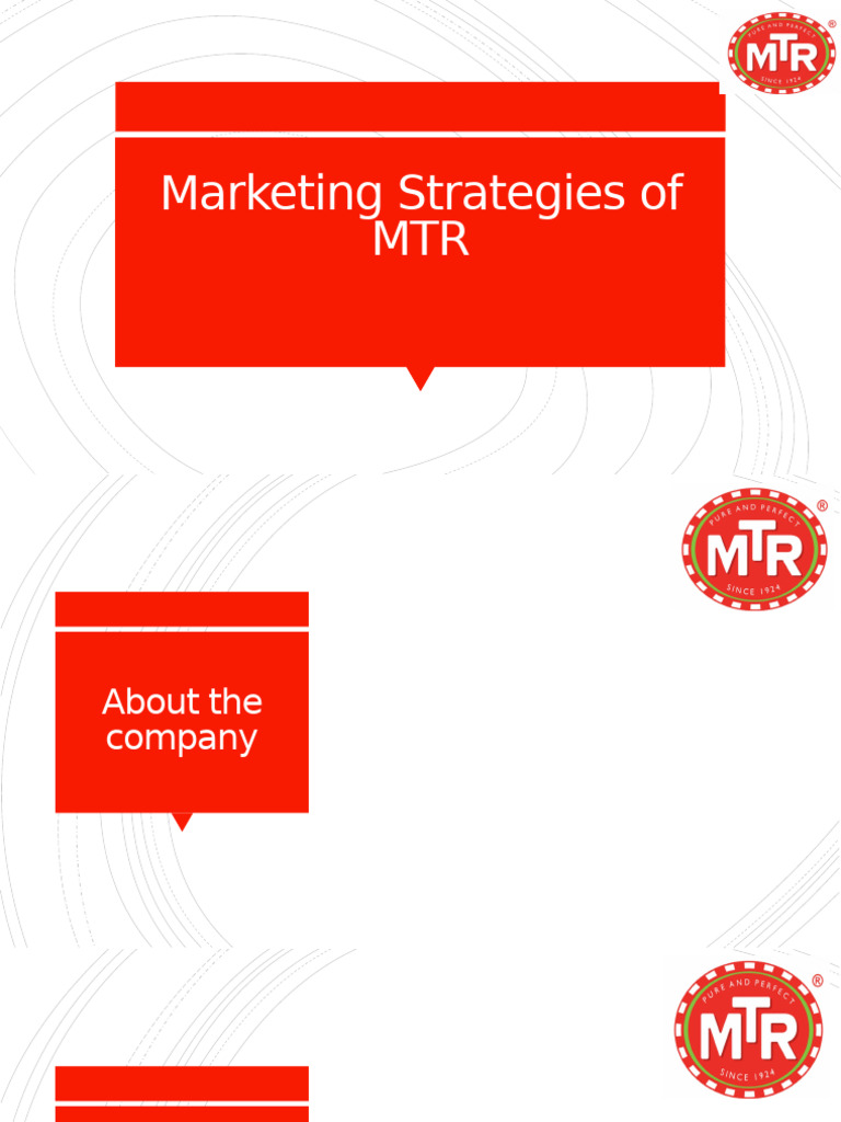 Marketing Strategies of MTR | PDF