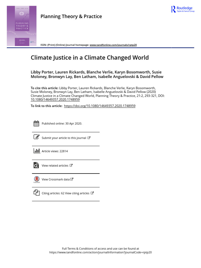 Climate Justice in A Climate Changed World | PDF | Climate Change ...