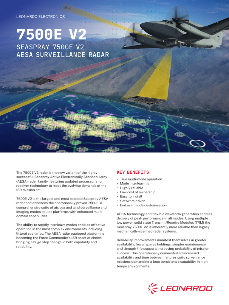 Seaspray 7500E | PDF | Radar | Telecommunications Engineering