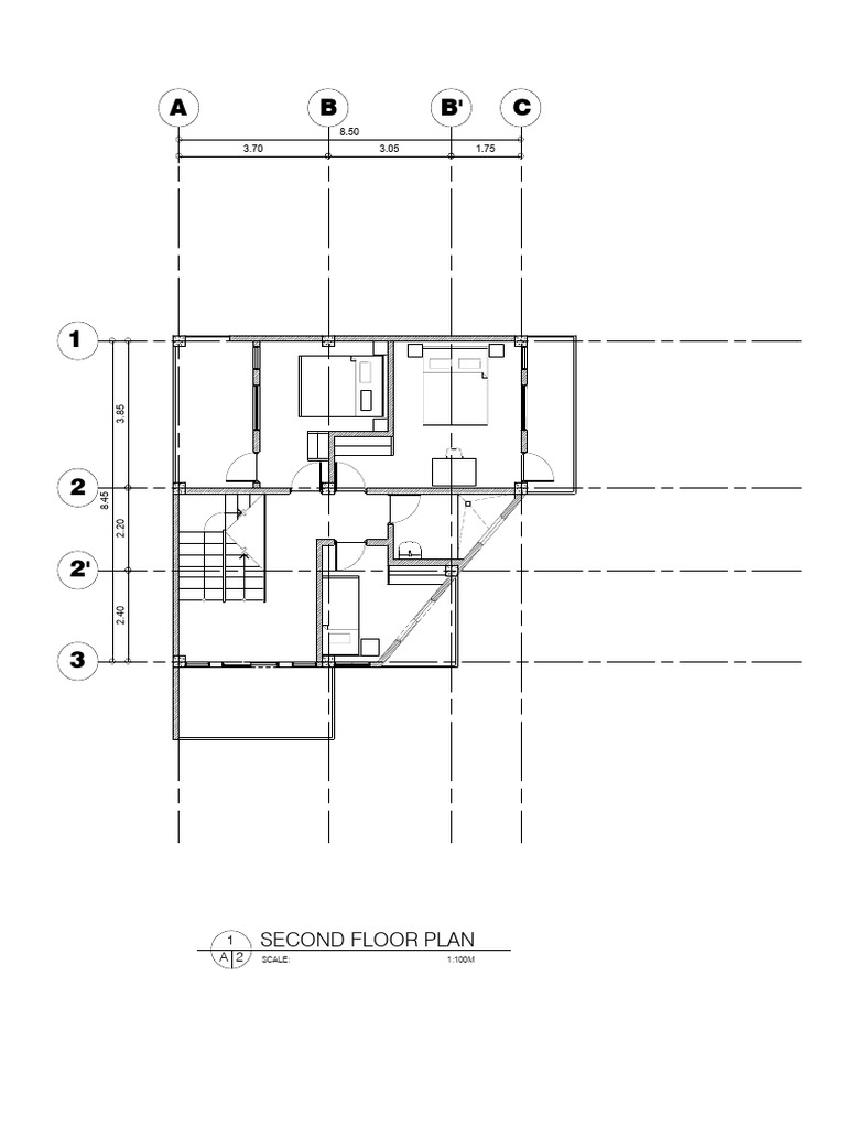 B C A B': Second Floor Plan | PDF