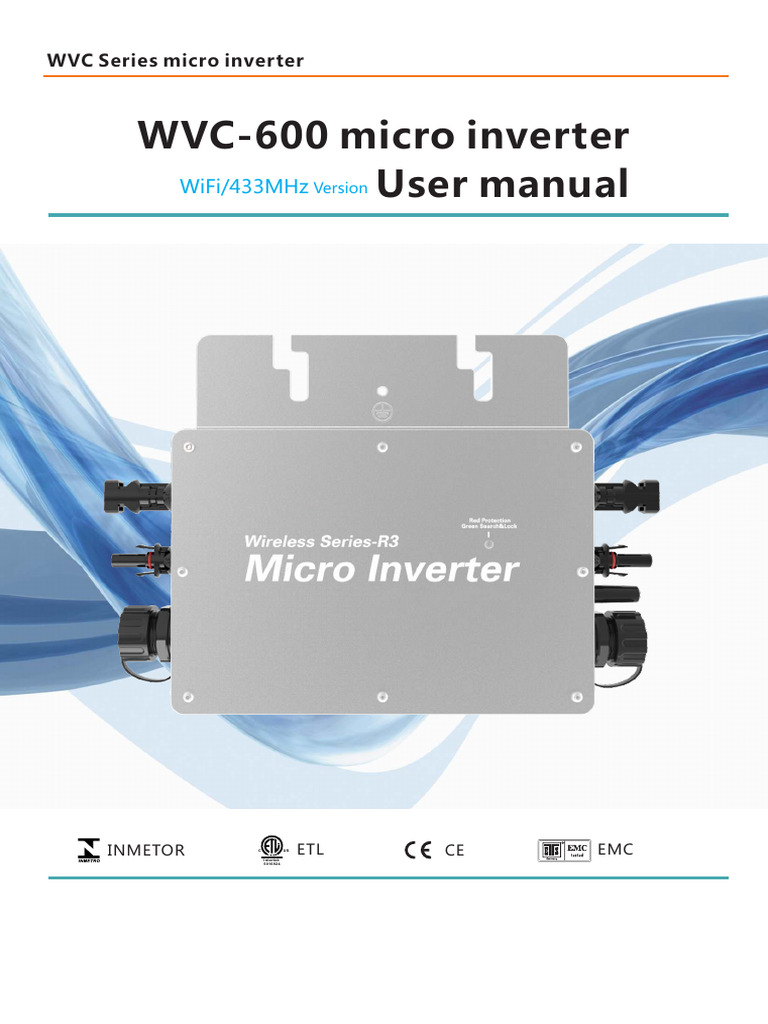 wvc-600 | PDF | Solar Panel | Power Inverter